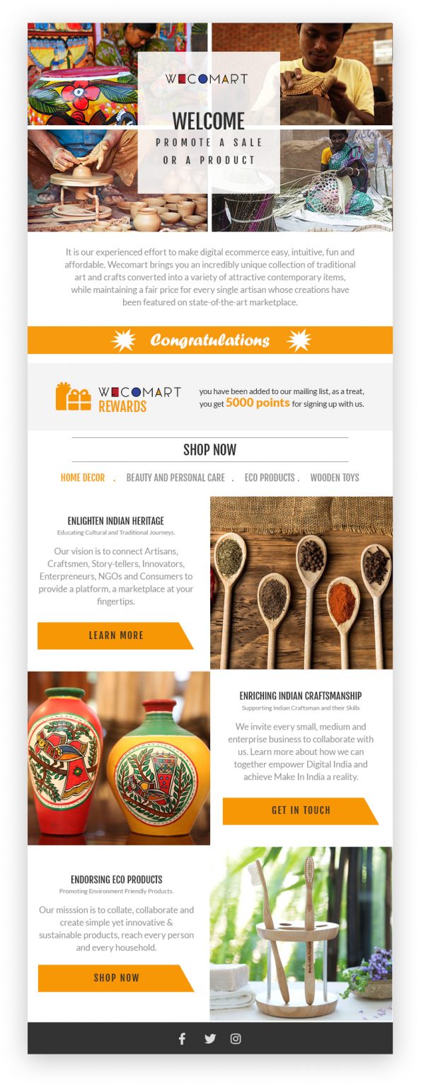 Welcome Email | Social Media Posts – DesignYogi